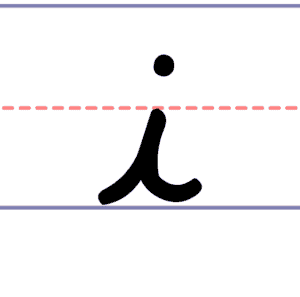 How to Write a Cursive Lowercase i