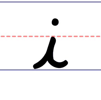 How to Write a Cursive Lowercase i