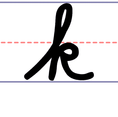 How to Write a Cursive Lowercase k
