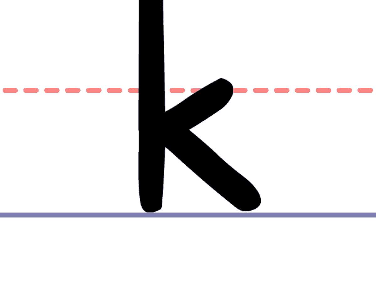 Cursive Letter K Lower Case