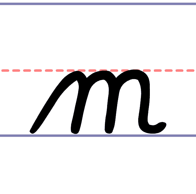 How to Write a Cursive Lowercase m