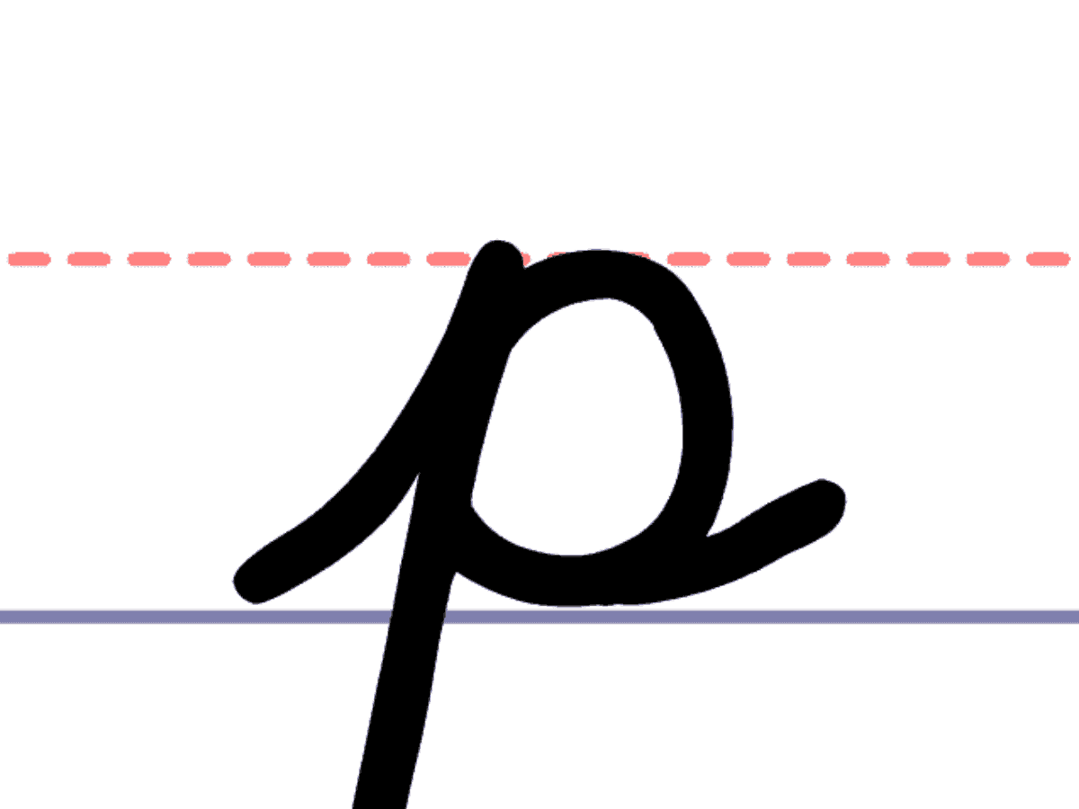 Cursive P Lowercase