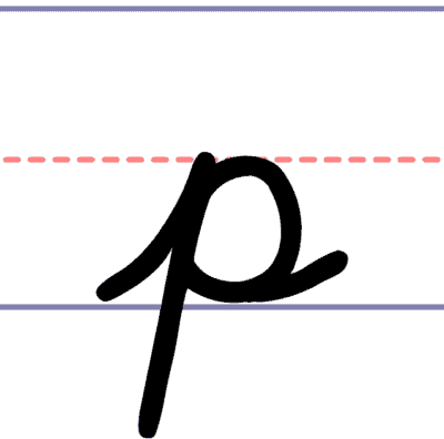 How to Write a Cursive Lowercase p