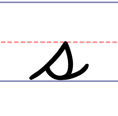 How to Write a Cursive Lowercase s