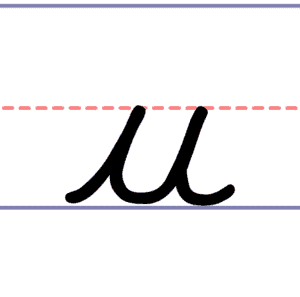 How to Write a Cursive Lowercase u