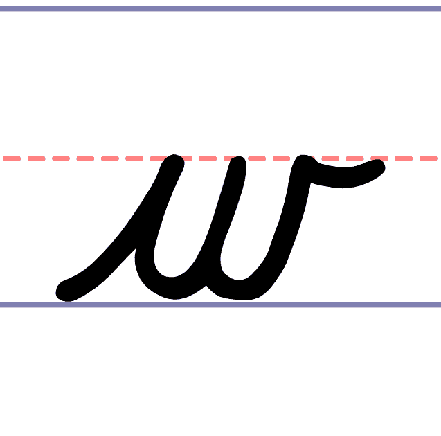 How to Write a Cursive Lowercase w