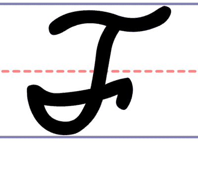 How to Write a Cursive Uppercase F