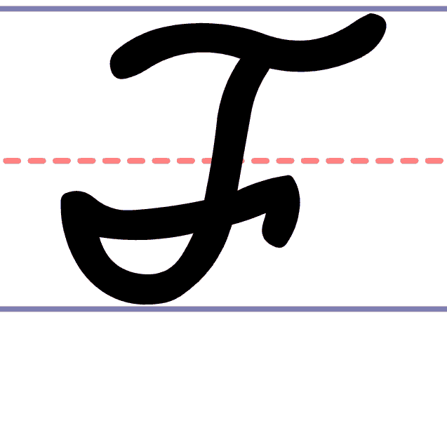 How To Write A Cursive Uppercase F