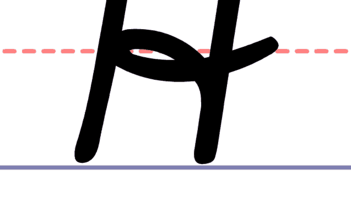 Lowercase H Cursive