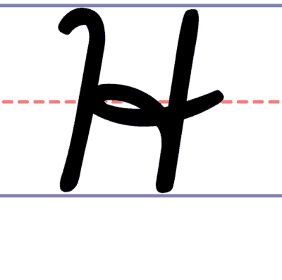 Lower Case Cursive H