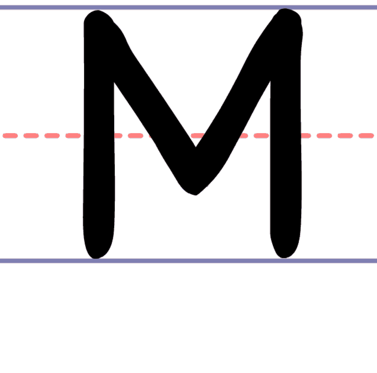 Cursive Uppercase M
