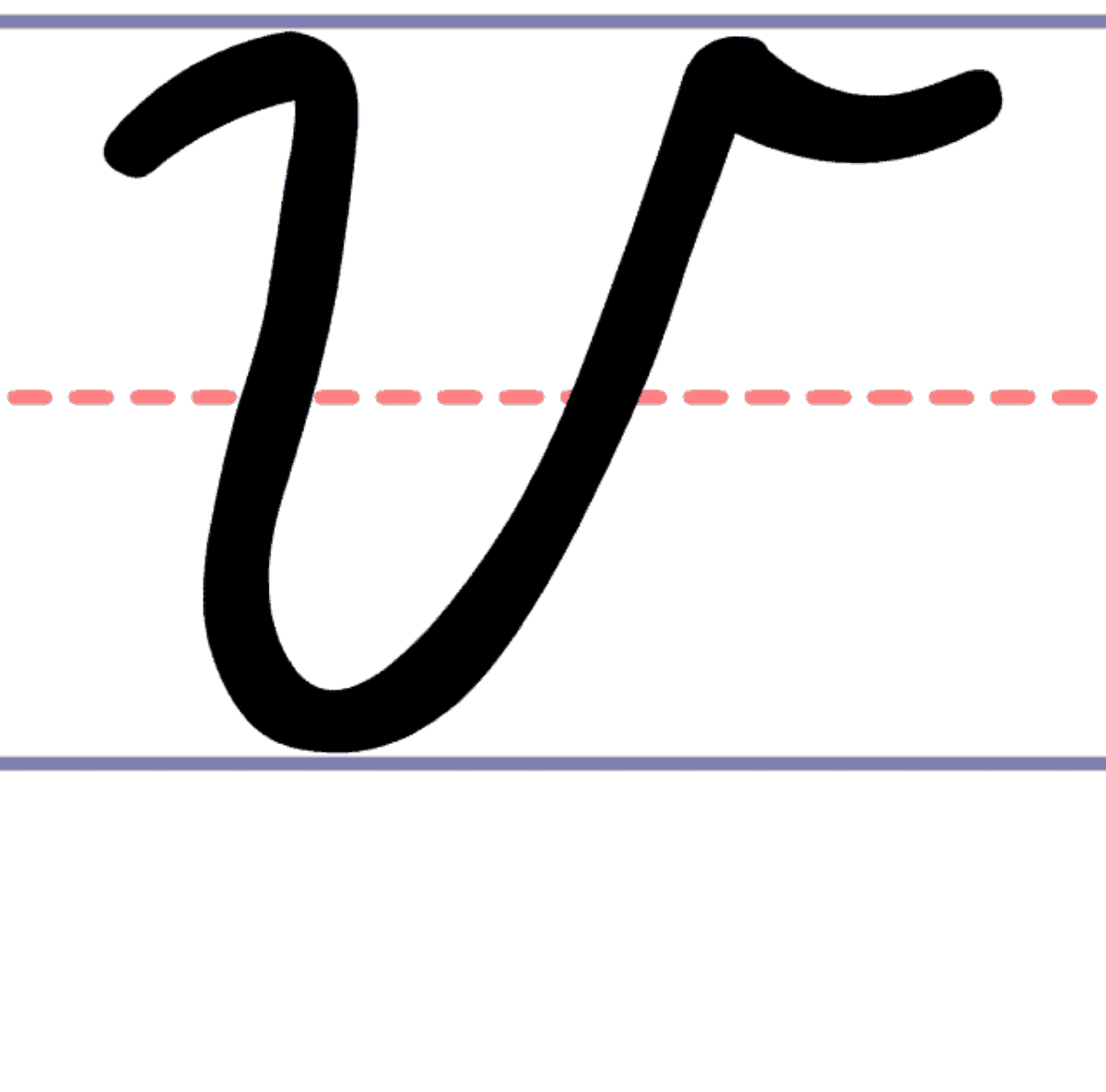Cursive Lowercase V