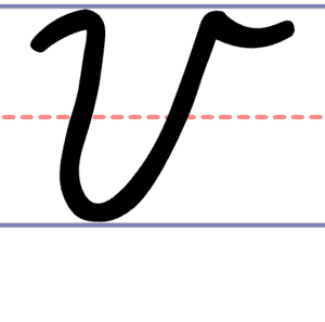 How to Write a Cursive Uppercase V